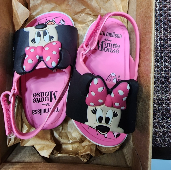 Mini Melissa | Shoes | Minnie Mouse Pink Slides Sandals | Poshmark